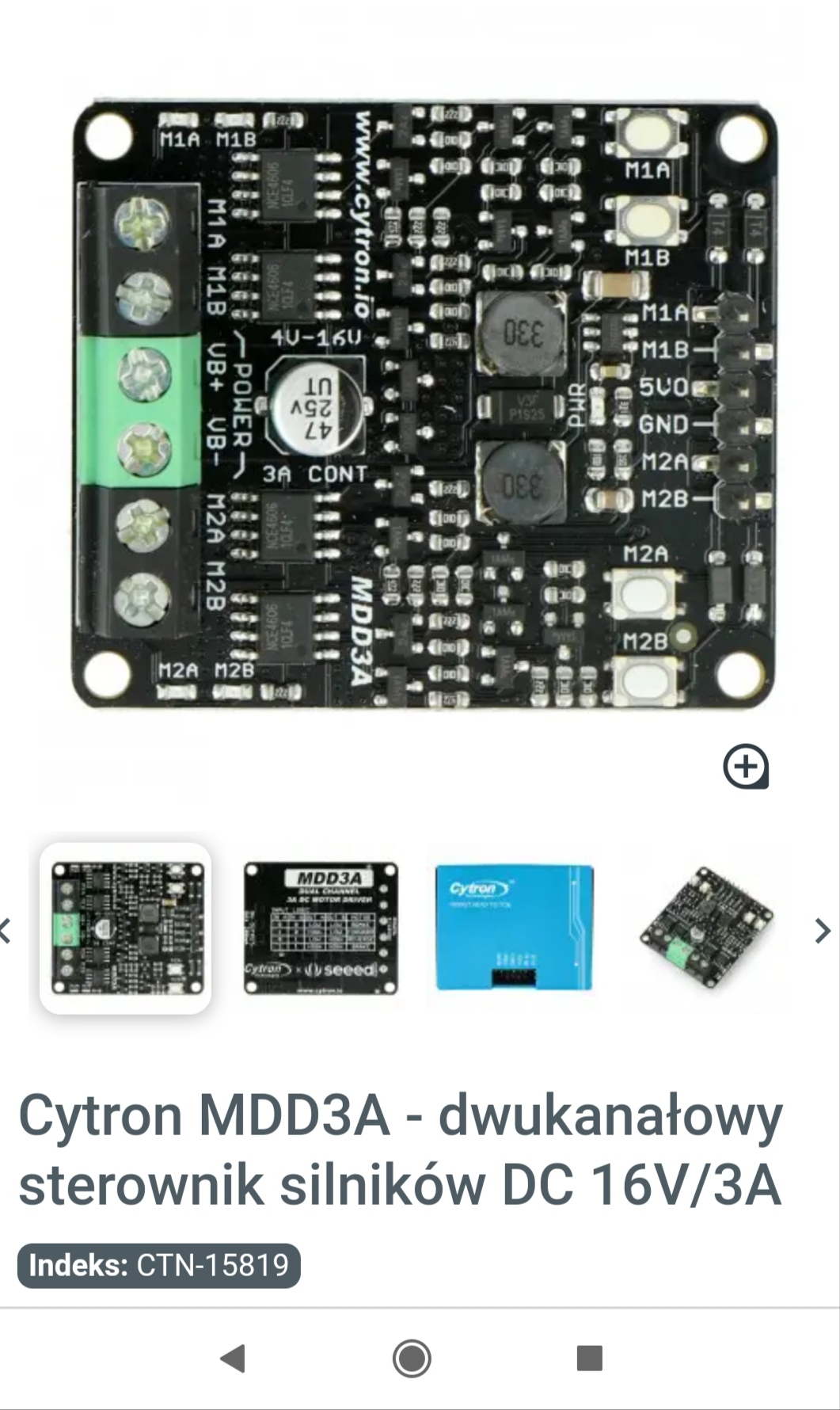 Działanie i doboru mikrokontrolera do sterownika Cytron MDD3A oraz ...
