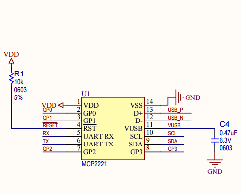 MCP2221 czyli konwerter USB-UART z dodatkami - płytka uruchomieniowa