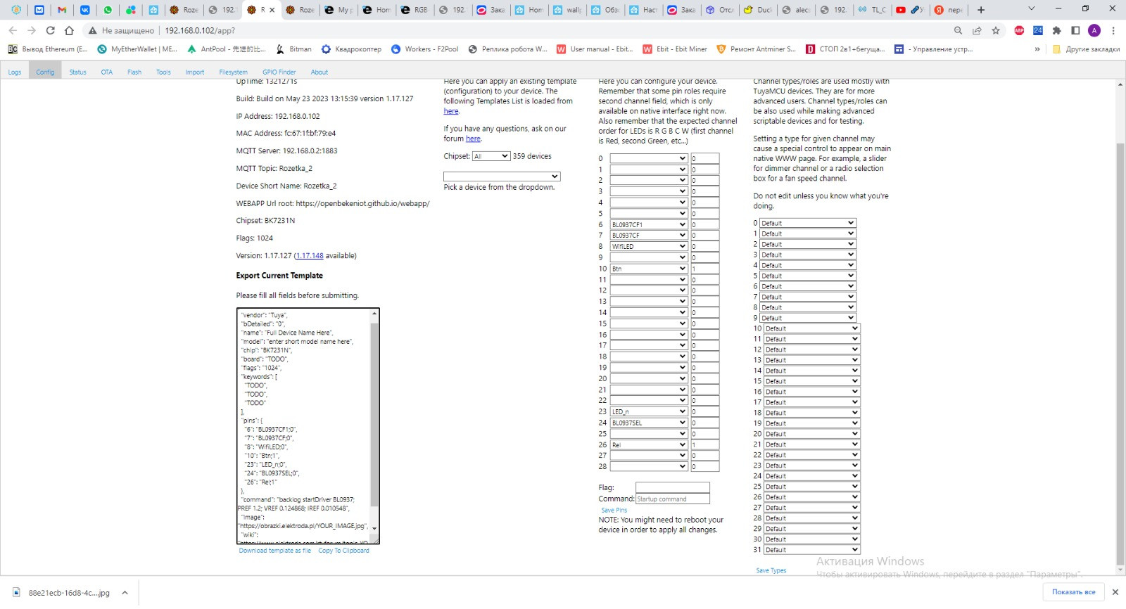 Home Assistant Not Detecting OpenBeken Device: Manual Setup & Pin Configuration Guide - 2