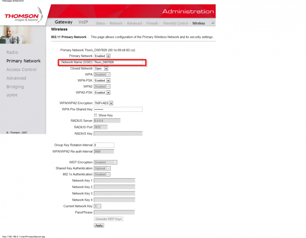 Nie można połączyć się przez wifi z Thomson TWG850 (UPC)