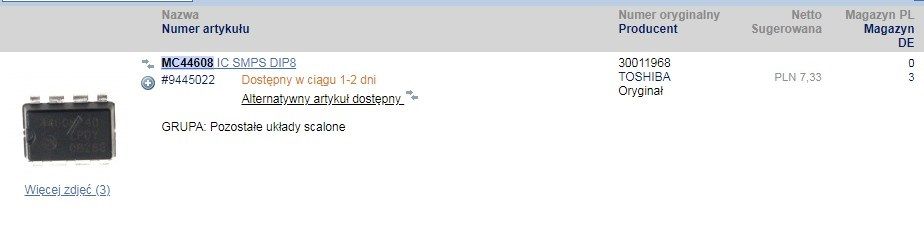 [Rozwiązano] TV Beko PO625NX chassis 14.1 przetwornica uszkodzona