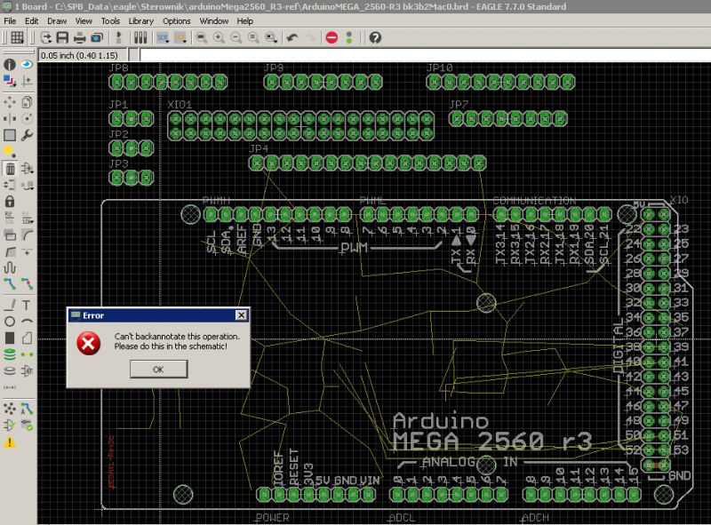 [Eagle] Biblioteka do Arduino MEGA2560 jako baza do shielda?