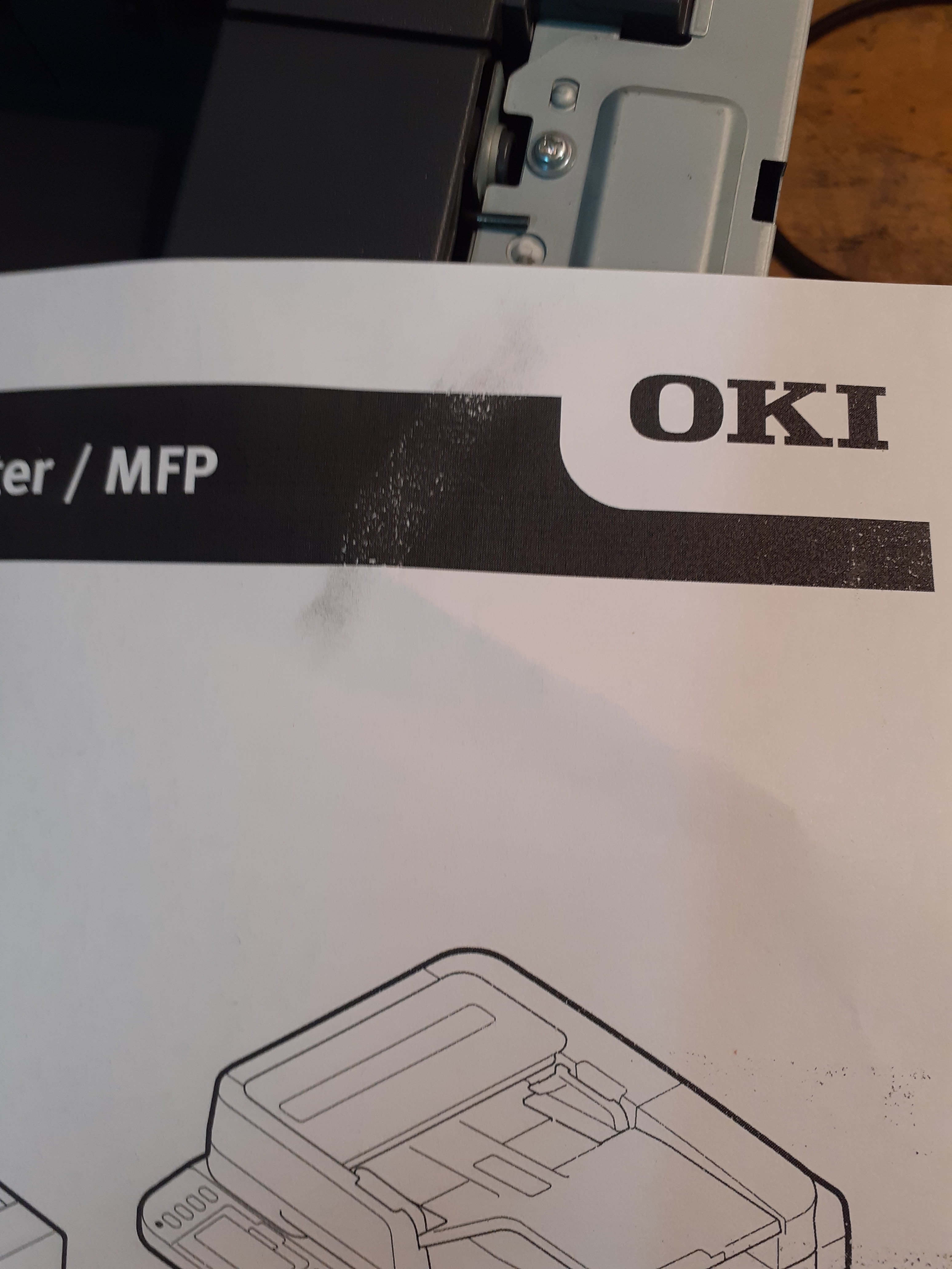 OKI B412 - Rozmazujący się wydruk po wymianie tonera, bębna i fusera ...