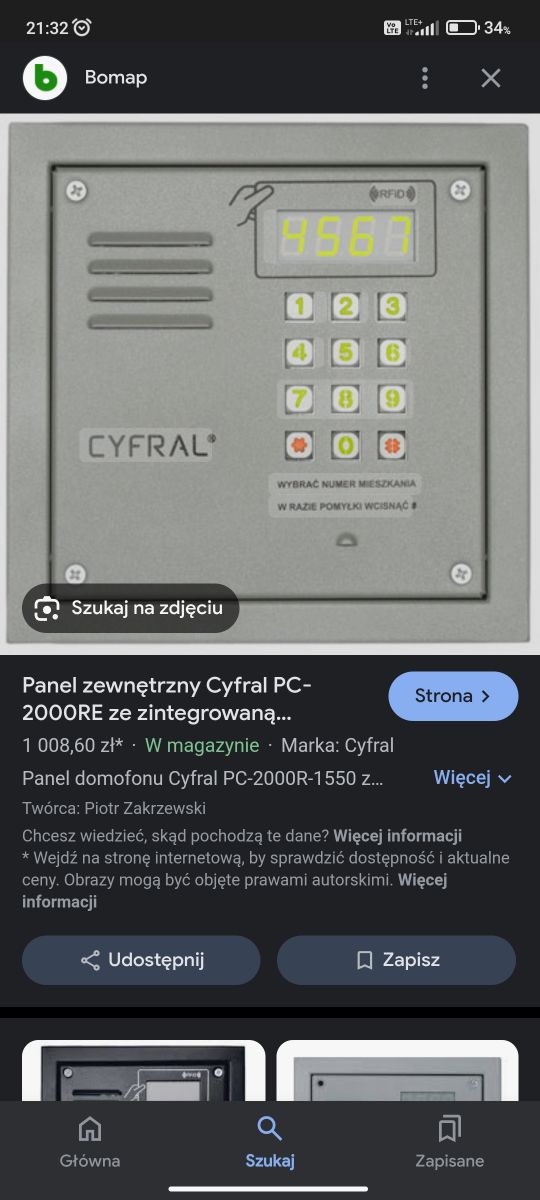 Domofon Cyfral 5P - po podłączeniu działa tylko jeden sygnał, reszta ...