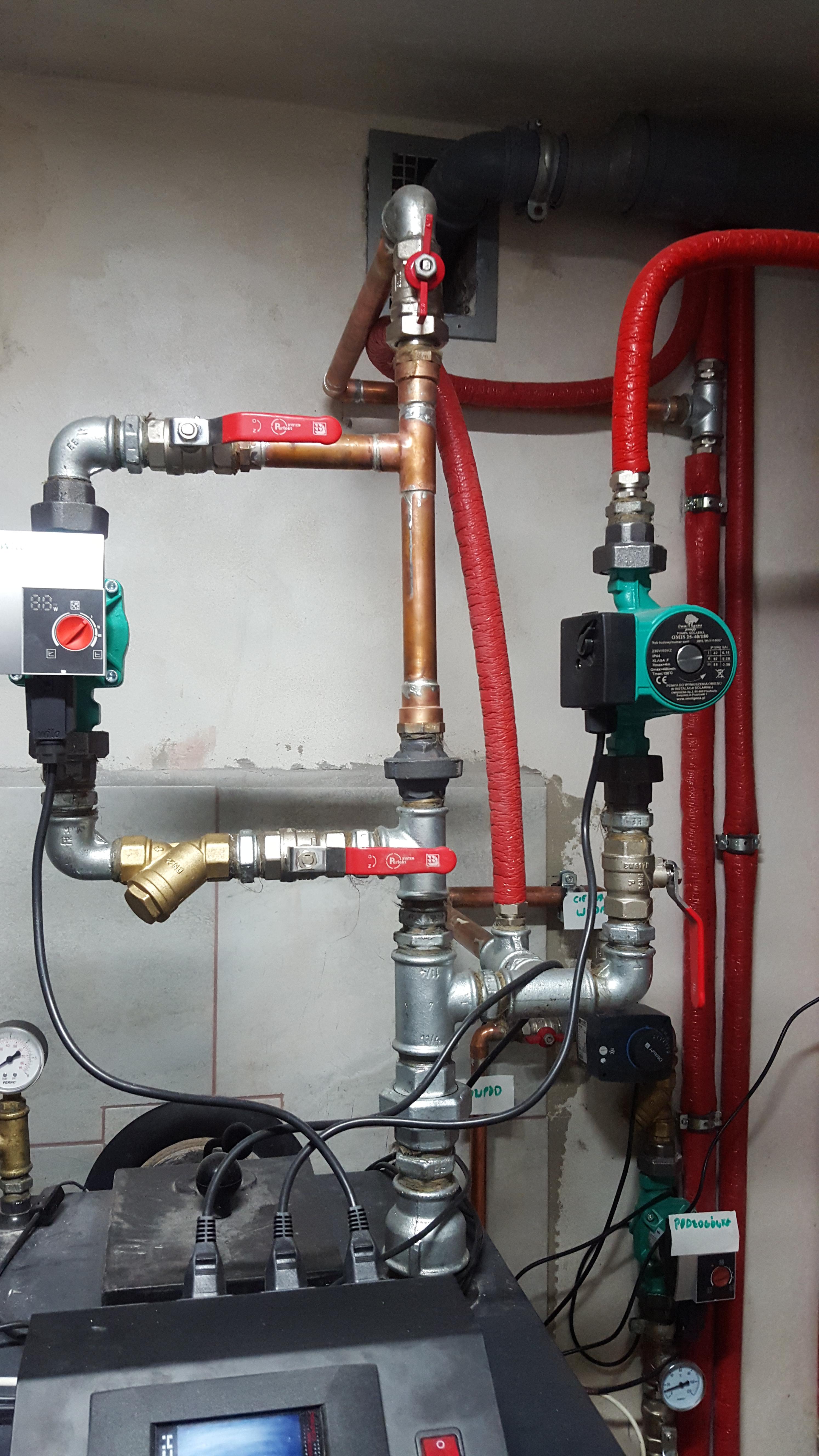 [Inne] schemat podłączenia ogrzewania centralnego z podlogowka