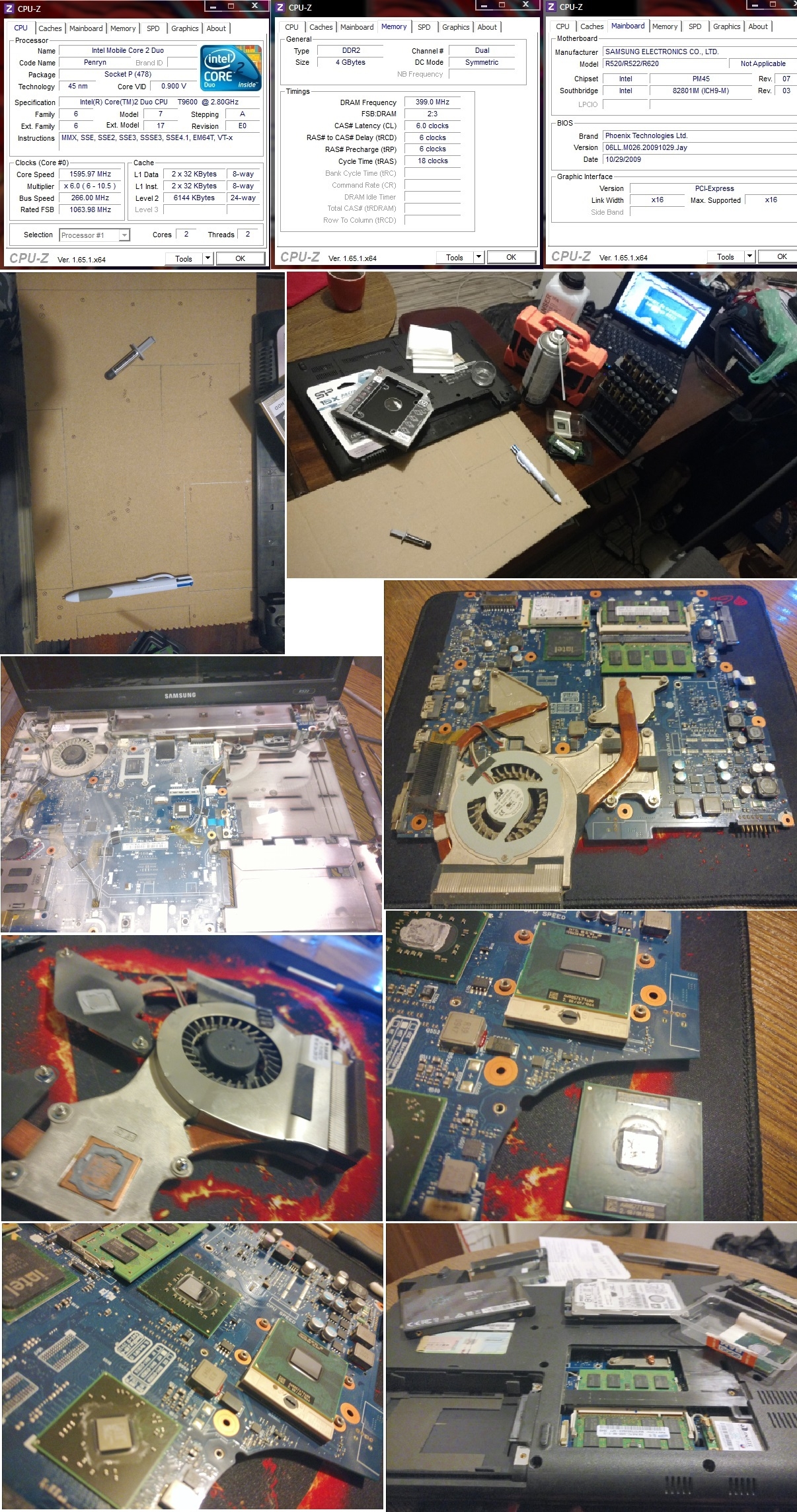 Samsung R522 JS01PL - Upgrade CPU i RAM, montaż SSD zamiast napędu CD