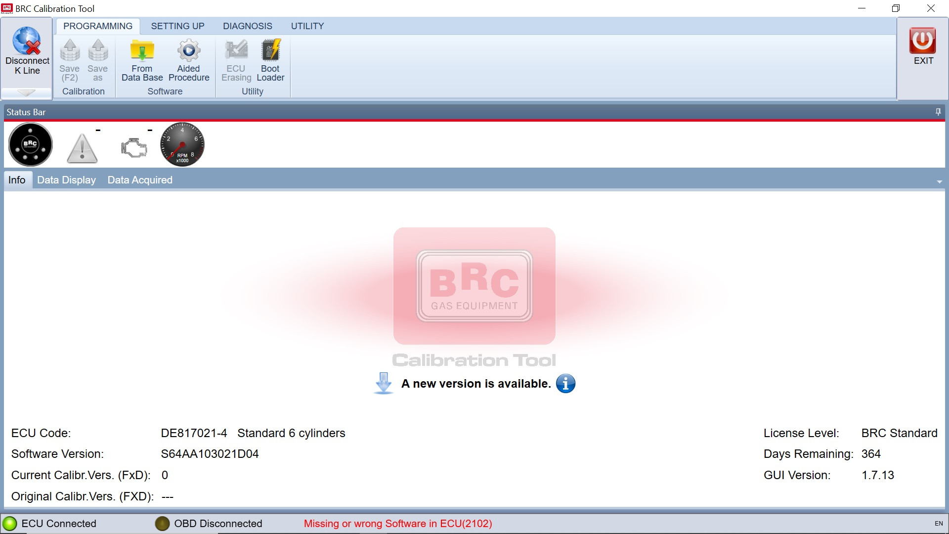 BRC SEQUENT 32 Calibration Tool - Seeking Program for Controller ...