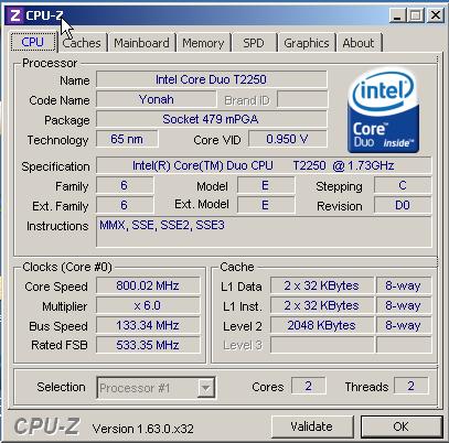 Toshiba A110-334 i Intel Core Duo T2250. Błędy pamięci