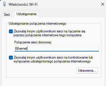 Synology brak internetu, jak udostępnić poprzez LAN?