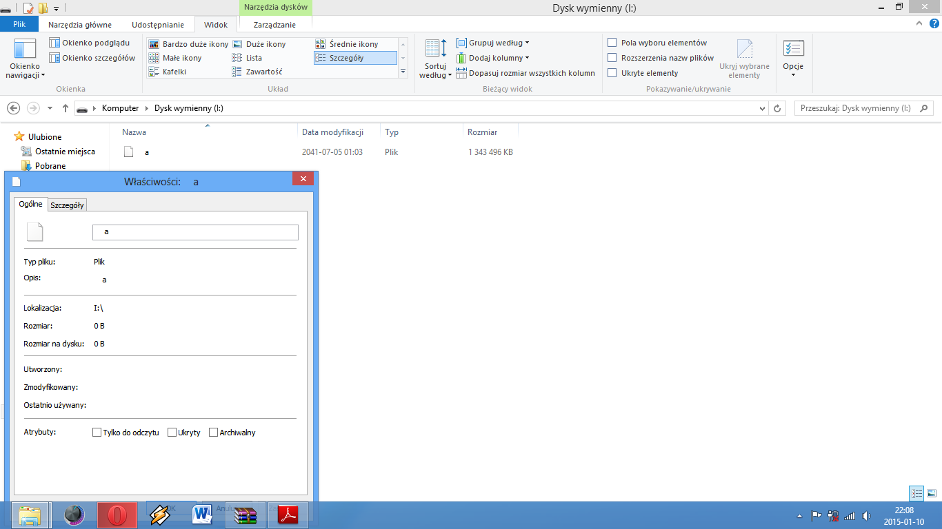 Odzyskanie danych z pendrive po zgraniu z oscyloskopu