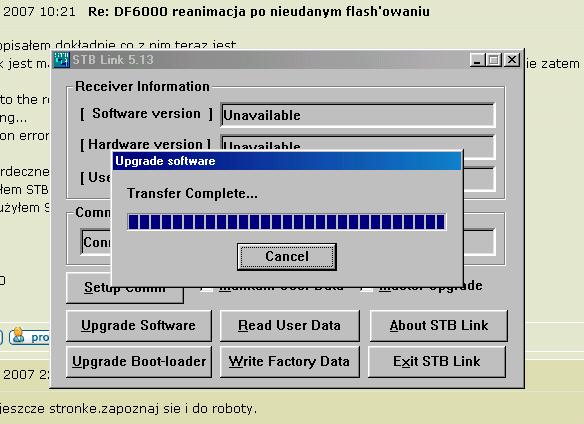 Jak przywrócić tuner DF6000 po przerwanym flashowaniu?