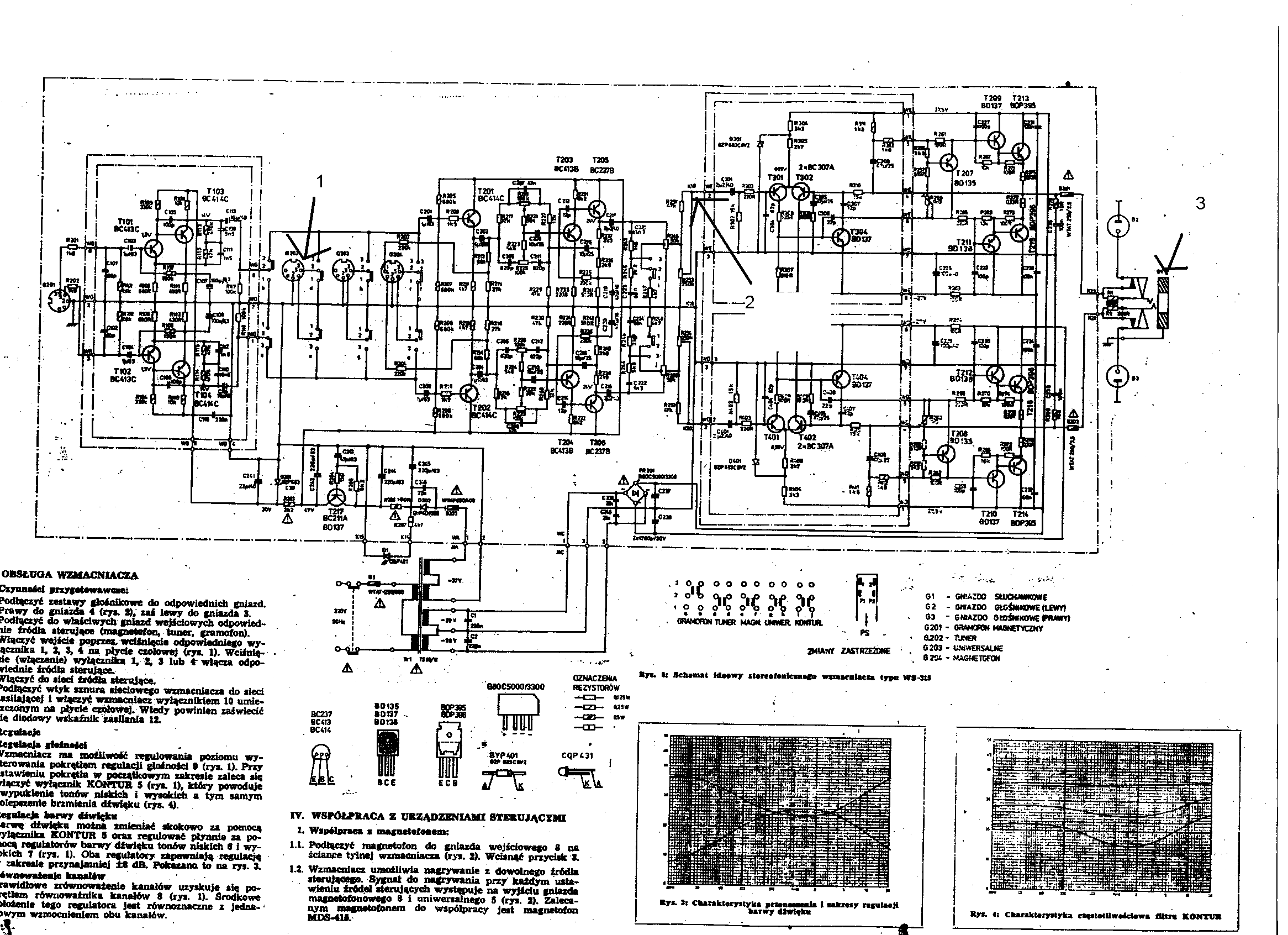 Unitra WS-315: Brak sygnału po wymianie tranzystorów 2N6488 i 2N6491