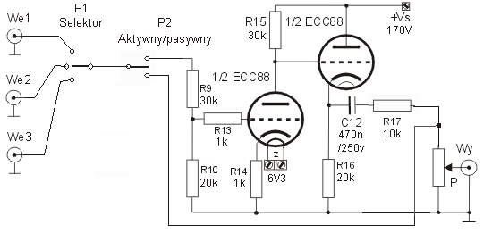 Preamp E88CC: lepszy tryb pasywny przed czy po sekcji lampowej? Analiza ...