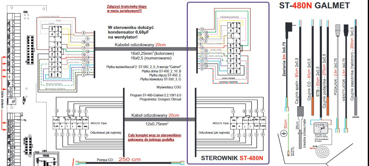ST-480: Jak podłączyć zasilanie sterownika? Opis pinów Molex i brakujący schemat