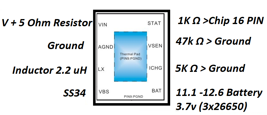 Spalony element driver w Latarka XHP360 9V 3x 26650 - pomoc w identyfikacji