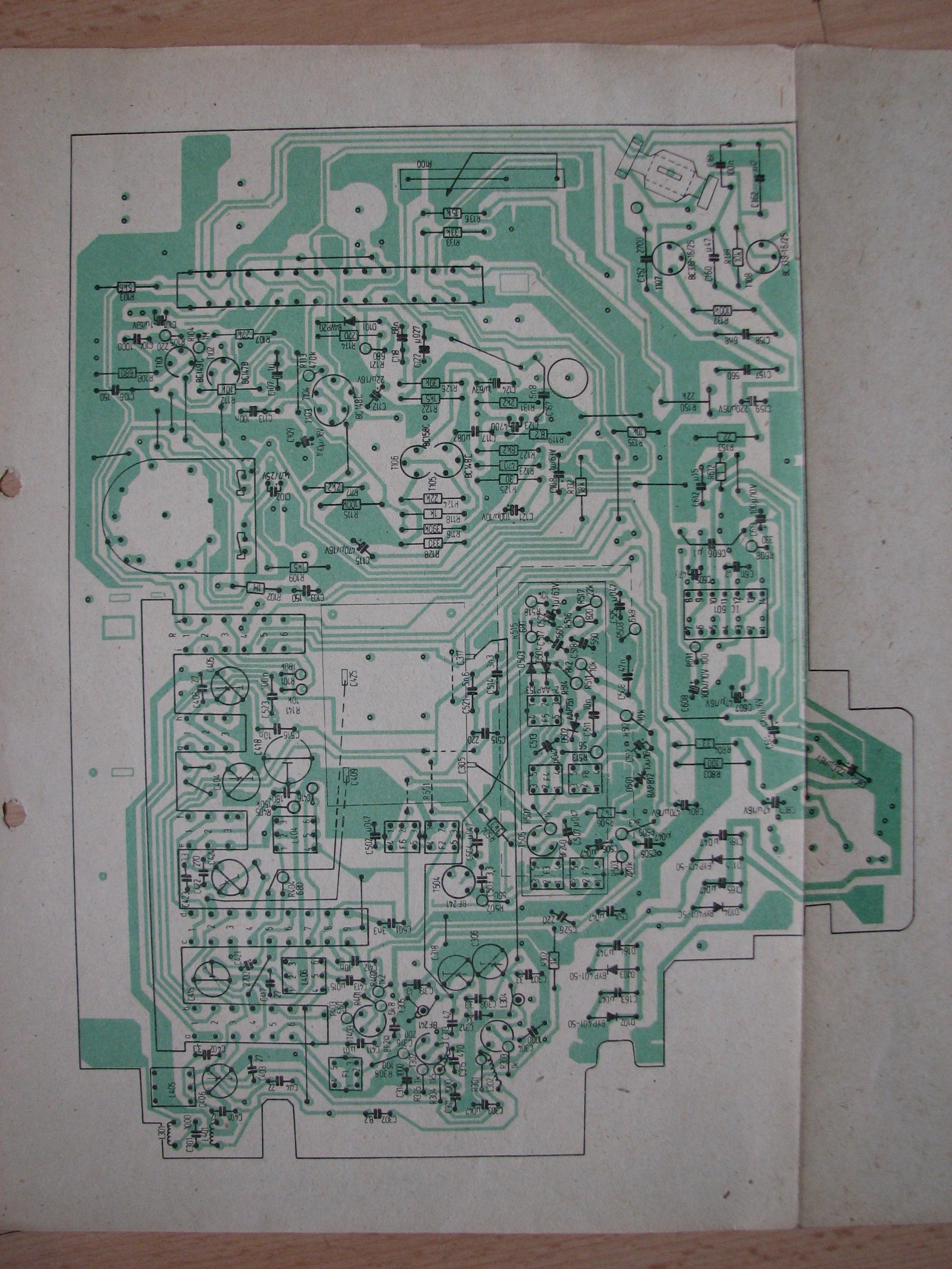 Schemat RM 222 - cewka heterodyny L305, dwa punkty na jednym polu ...