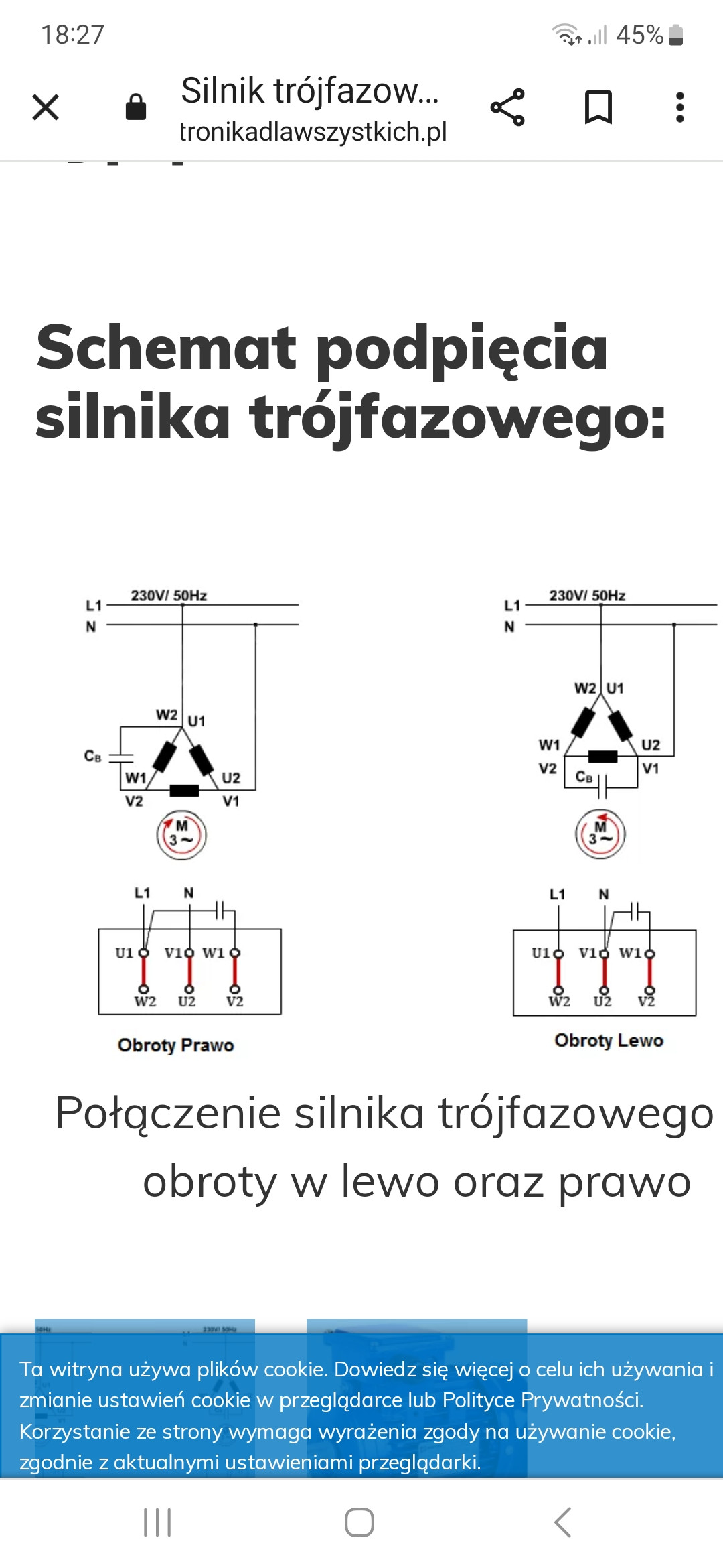Jak podłączyć silnik indukcyjny 0,75 kW do falownika 2200W, 230V?