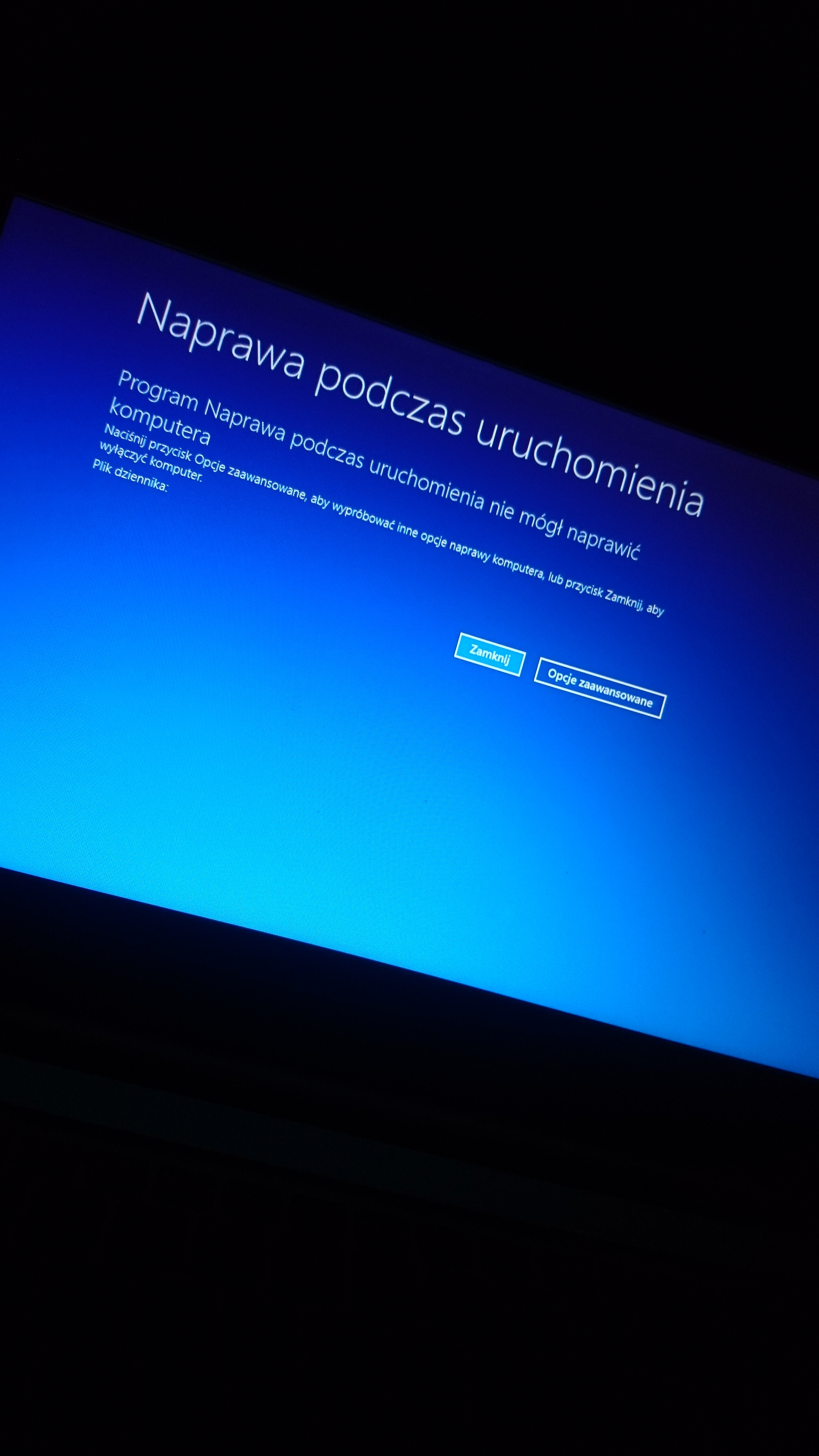 Błąd 0x000034 przy starcie - nieudana naprawa boot/bcd Windows 10