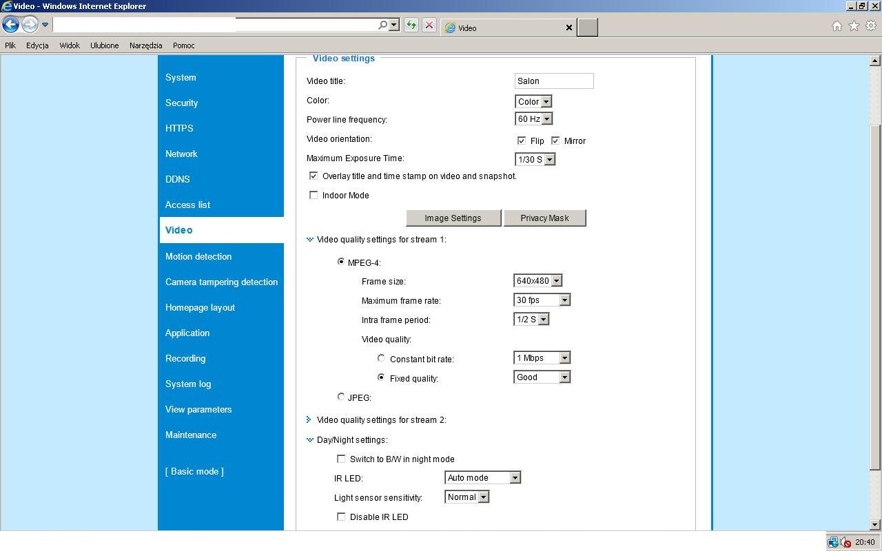Vivotek IP7330 - Jak poprawić jakość obrazu i płynność w nocy?