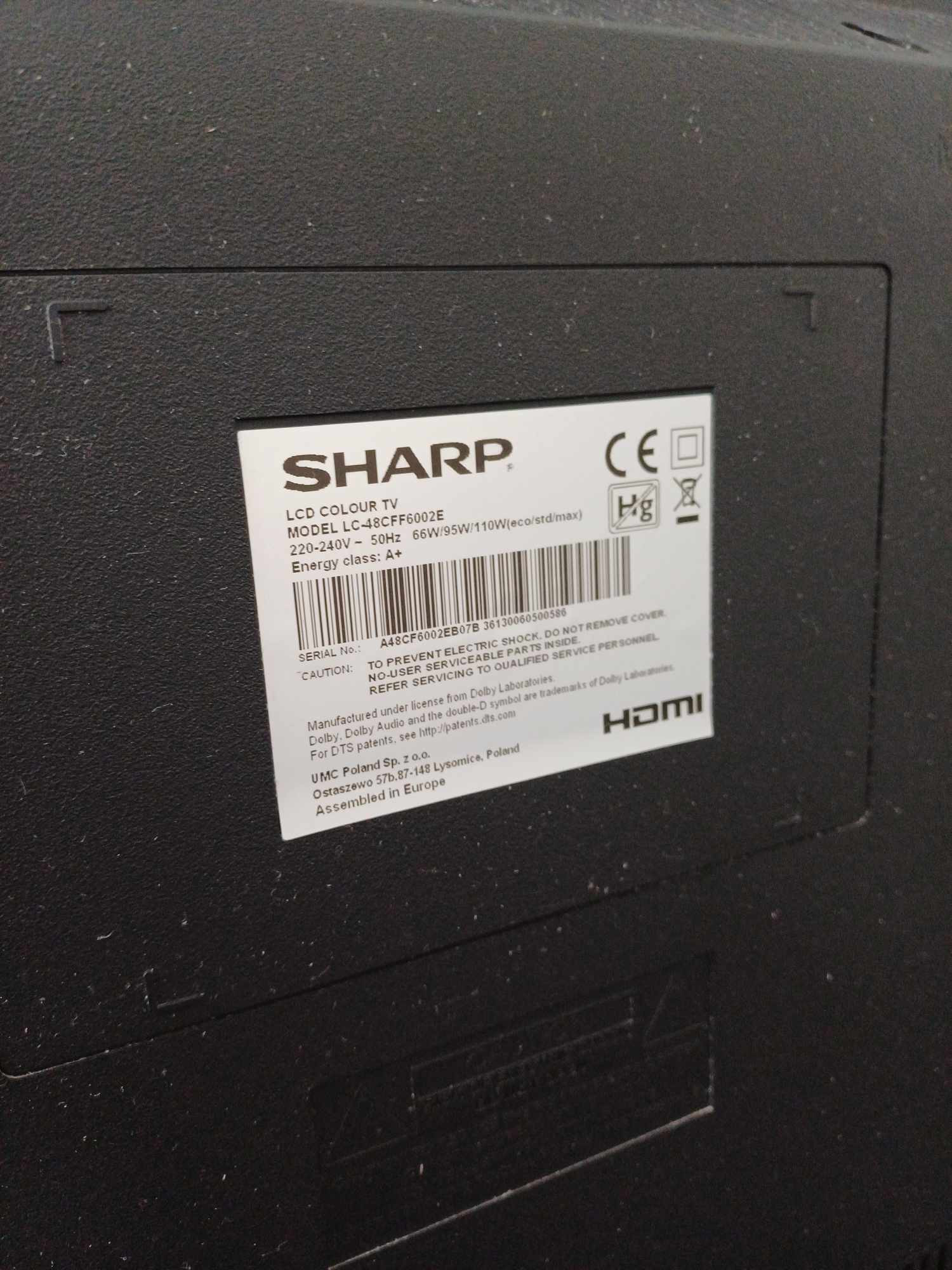 Sharp LC-48CFF6002E - ekran do góry nogami po update 1.4