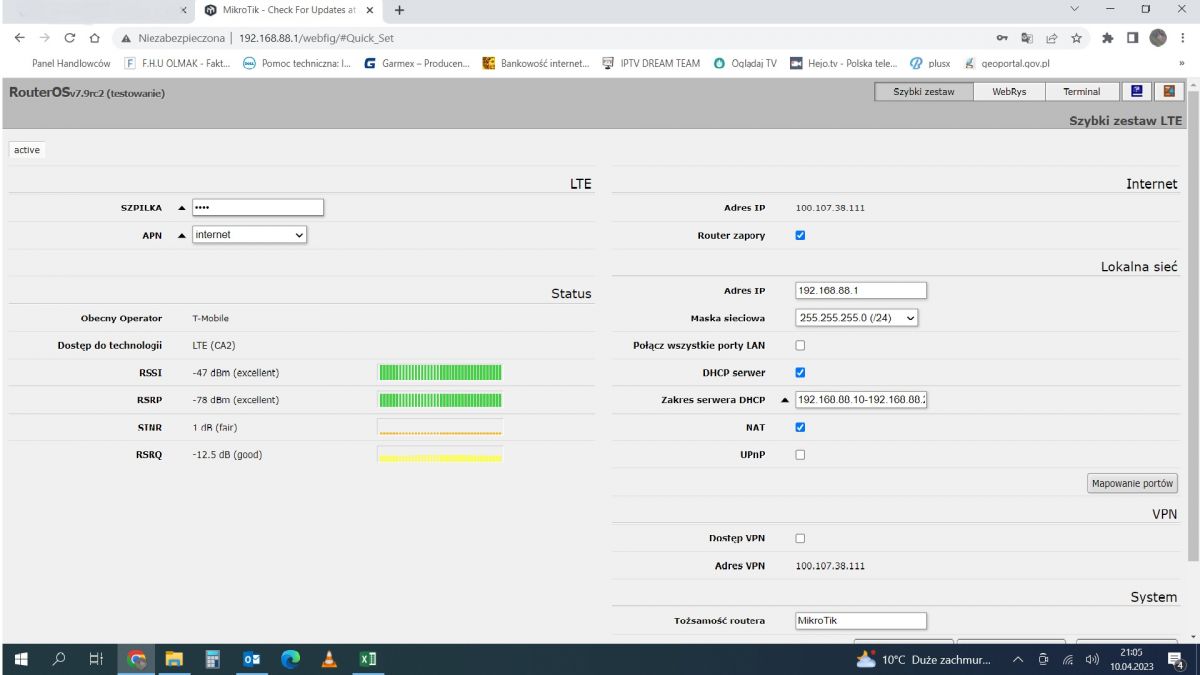 Jak skonfigurować MikroTik LTE? MikroTik LHG LTE6 KIT RBLHGR&R11e-LTE6 ...