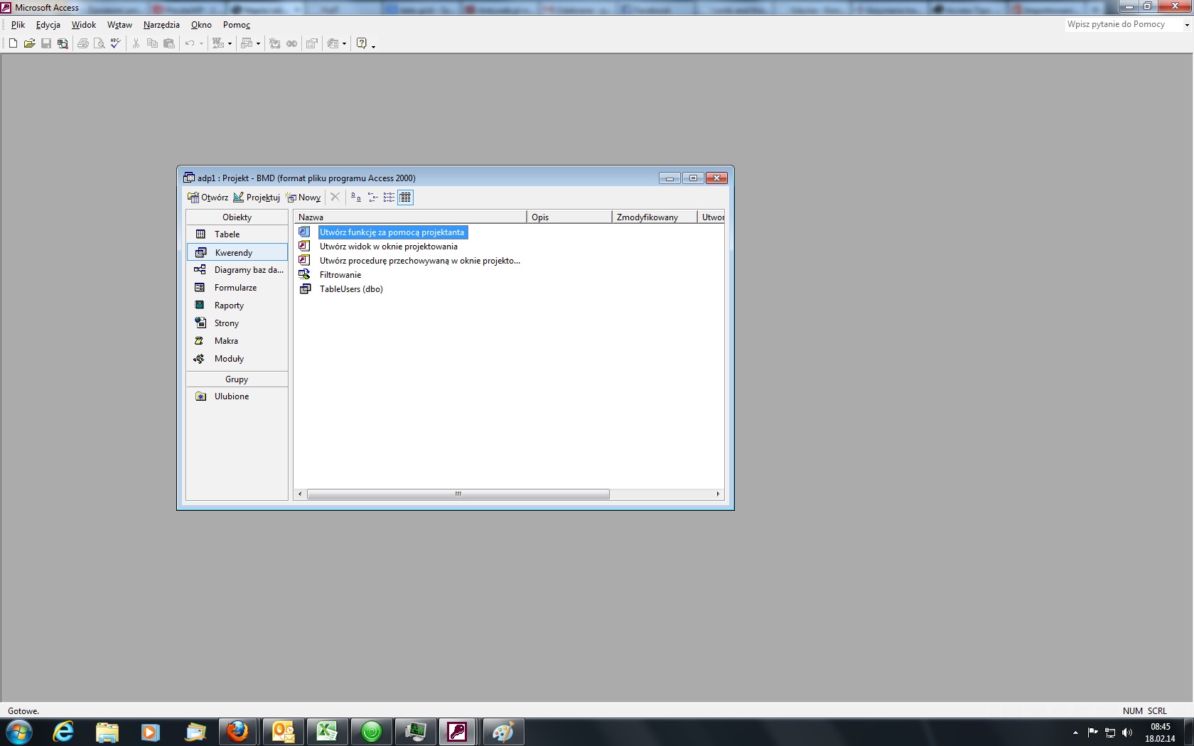 Access 2002 – filtrowanie kwerendy FiltrowaniePasazerow przez formularz VBA