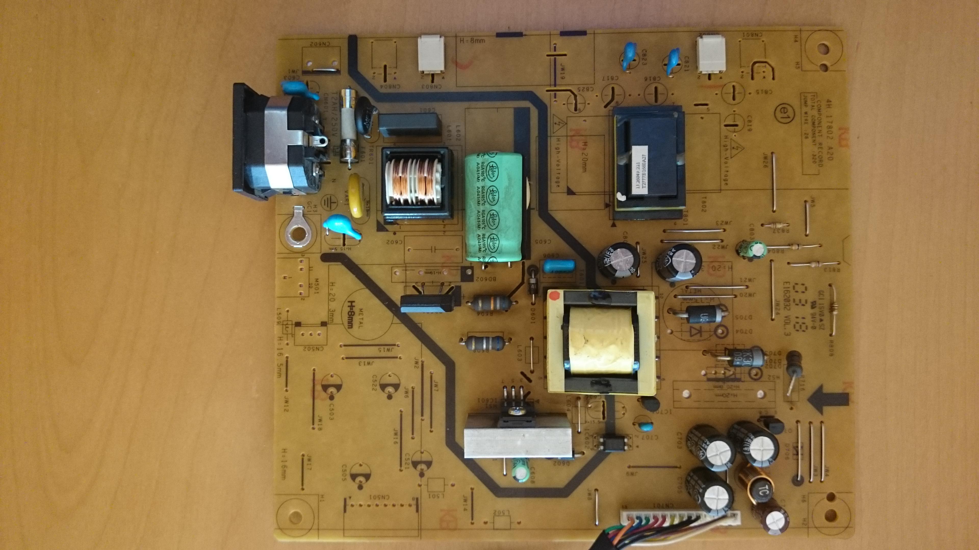 Monitor LCD Philips 192E - nie włącza się, prawdopodobnie po burzy