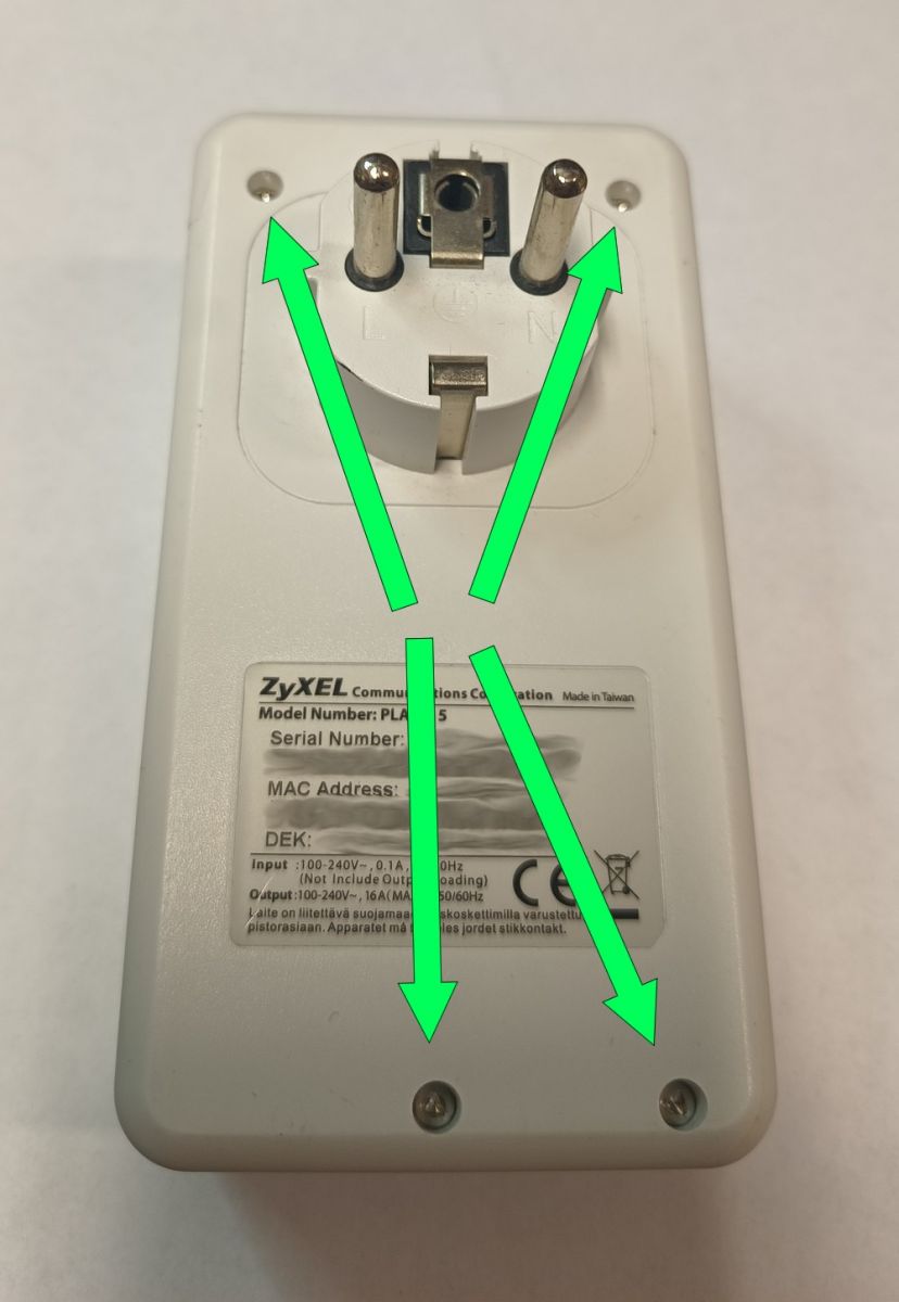Adapter Powerline ZyXEL PLA4215 – wnętrze urządzenia