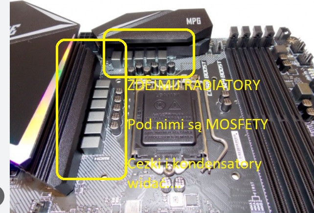 Zwarcie na lini zasilania procesora / MSI - MPG Z390 GAMING AC