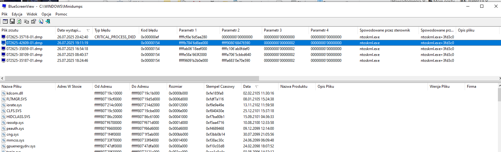 Kernel-Power 41, blue screen: UNEXPECTED_STORE_EXCEPTION