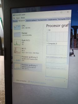 Niskie wykorzystanie NVIDIA mx150 w laptopie Lenovo 320-15ikb