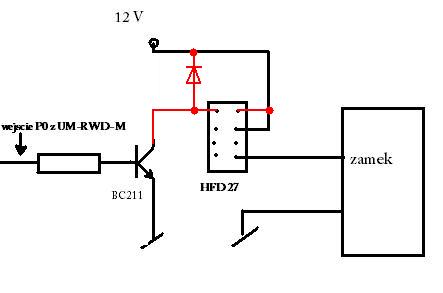 BC211 w roli klucza i przekaźnik HFD27 jak połaczyć