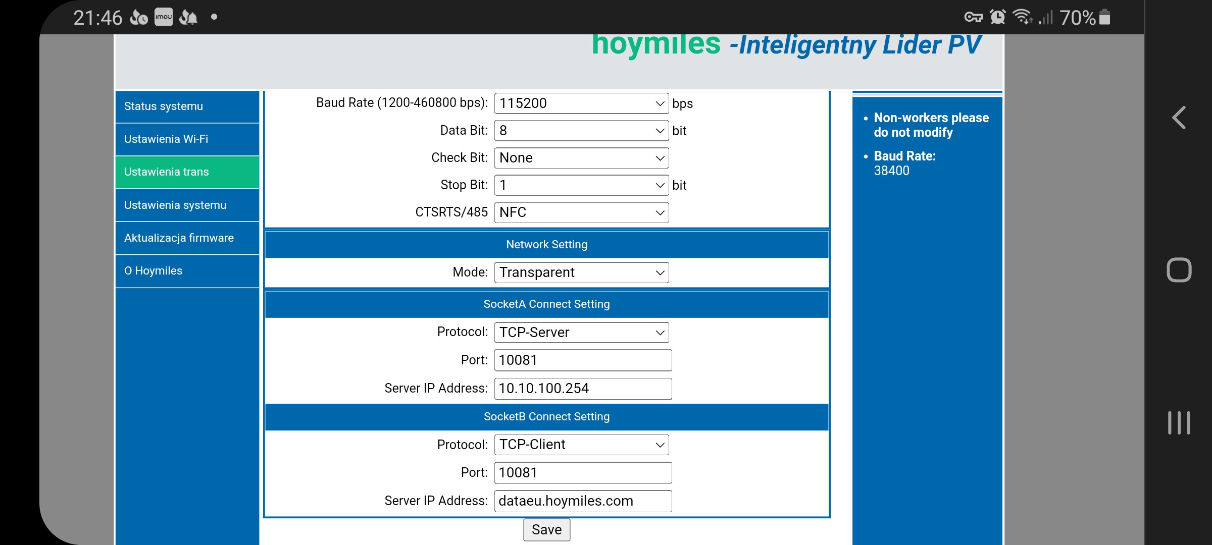 Odczyt danych z Hoymiles DTU-PRO RS485 Sunspec Modbus za pomocą ...