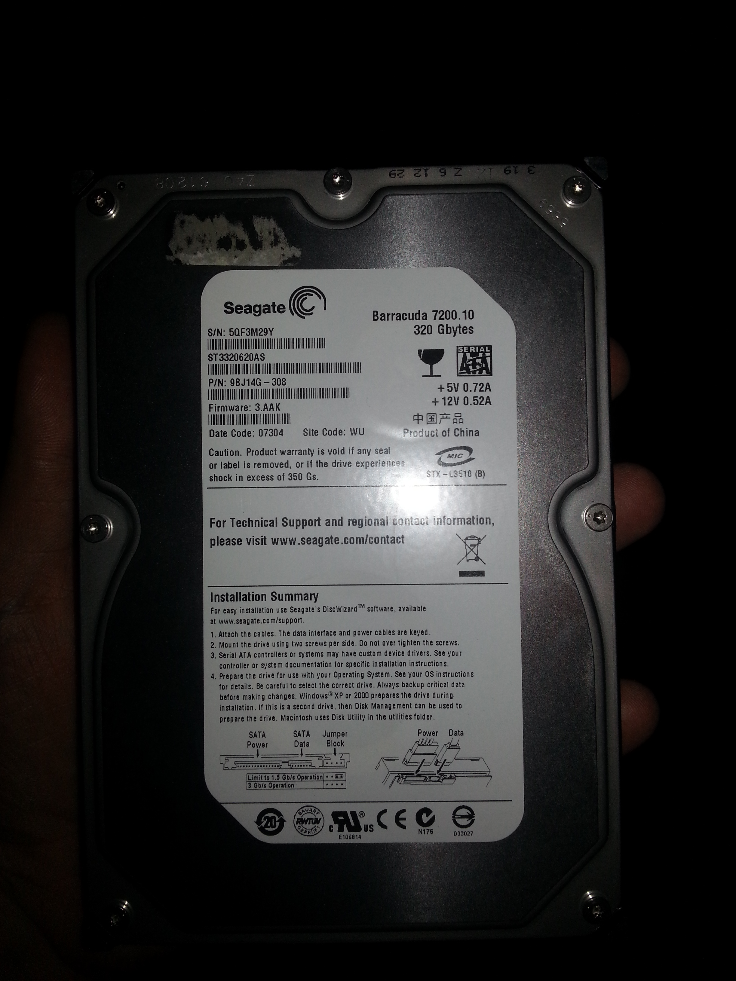 [Sprzedam] Dyski twarde SATA - 180GB, 400GB, 750GB