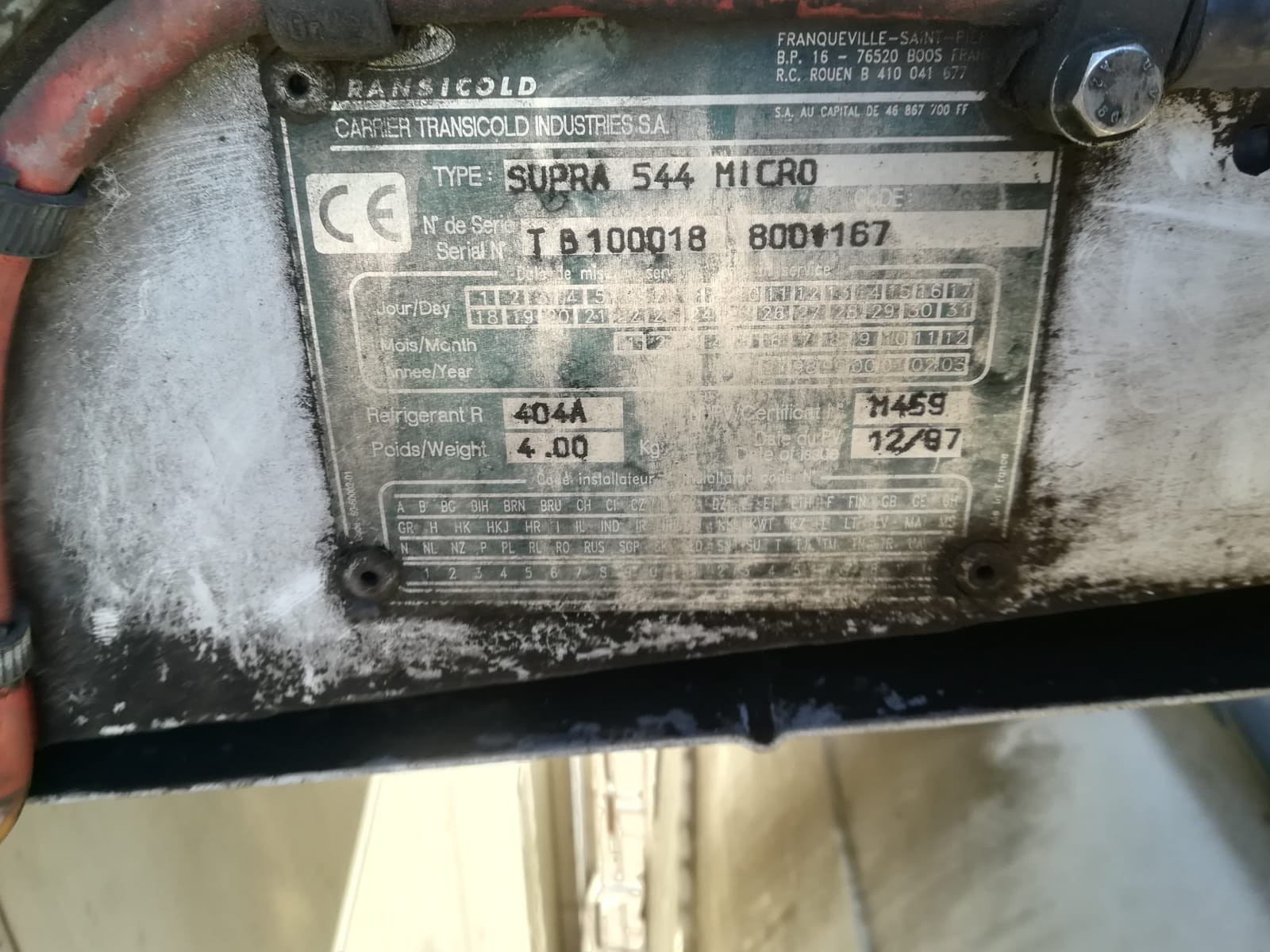 Supra 544 micro - alarm SYSTEM CK na panelu sterowniczym w kabinie ...
