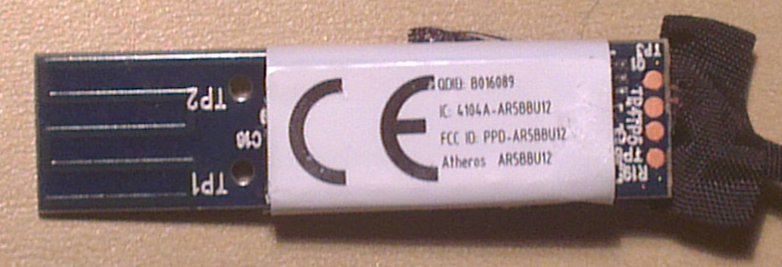 Acer Aspire 5830TG - Kolejność kolorów kabelków modułu Bluetooth Atheros