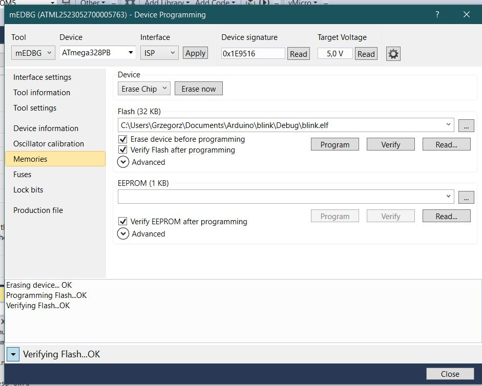 Błędy kompilatora przy programowaniu Atmel Xplained Mini w Atmel Studio 7.0 i Arduino