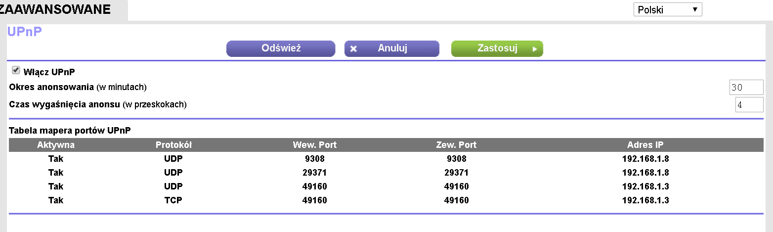 Router Netgear R6800 + modem UPC, nie wszystkie urządzenia się łączą