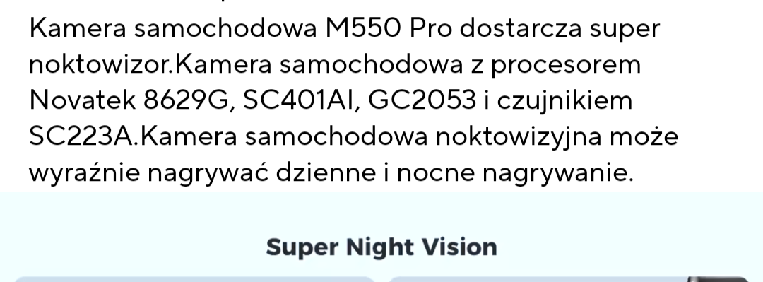 [Rozwiązano] Azdome GS63 z Sony IMX335 czy M550 Pro - który ...