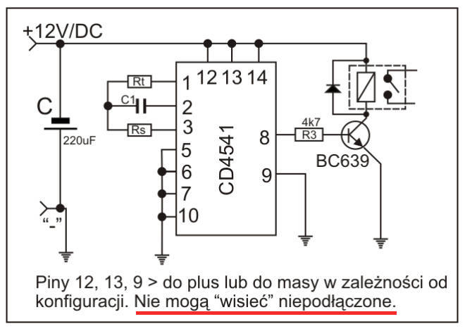 Timer CD4541 gotowy do montażu - elektroda.pl