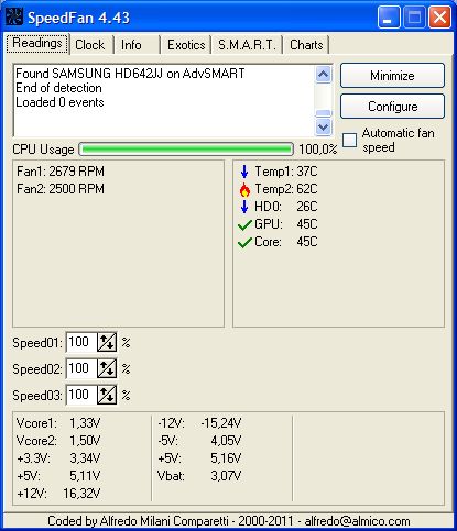 smart fan control CPU - brak automatycznej regulacji obrotów przez ...