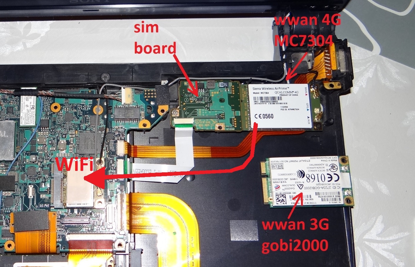 sony vaio vpcz1 - modem wwan 4G Sierra Airprime MC7304 w sony vpcz1?