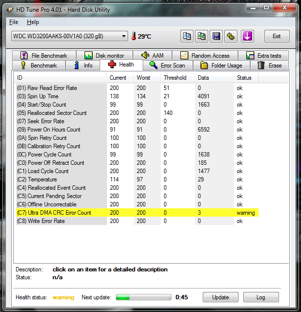 SMART dysku – wzrost wartości C7 UltraDMA CRC Error Count, czy wymieniać dysk?