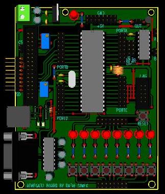 AVR Atmega16/32 Board - zestaw uruchomieniowy AVR - elektroda.pl
