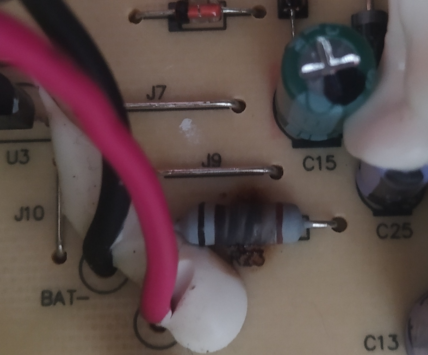 RYOBI ładowarka RC14L60 - identyfikacja elementów (rezystora)