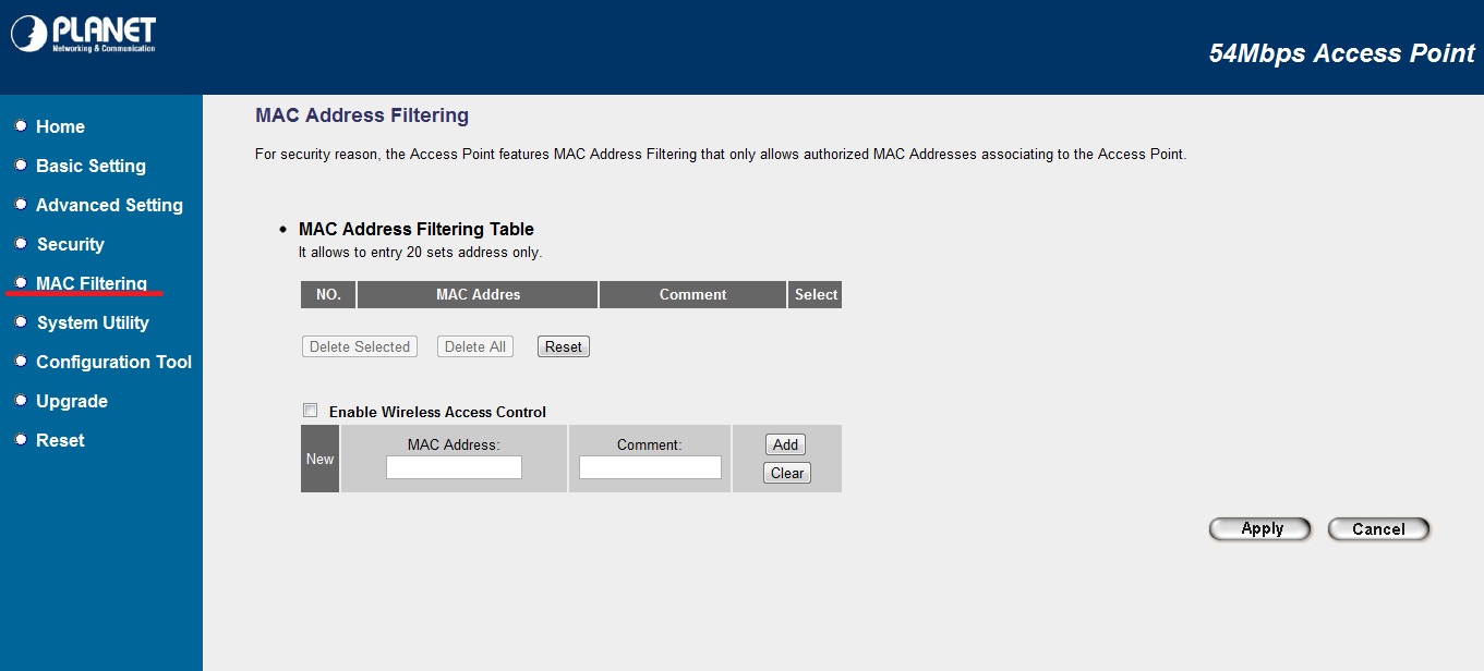 Jak skonfigurować Access Point Planet do odbioru sygnału z Liveboxa?