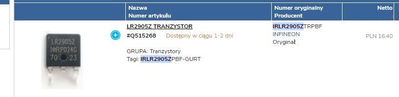 [Rozwiązano] Zamiennik tranzystora MOSFET FTD045N03NA do wkrętarki ...