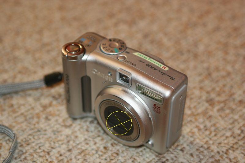 Canon PowerShot A700 - jak odblokować zasłonę obiektywu bez rozkręcania?