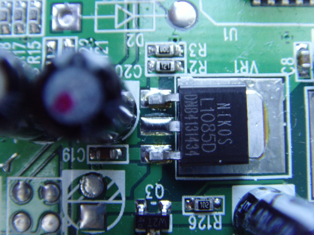 Schemat lub oznaczenie spalonego elementu w D-Link DI-604