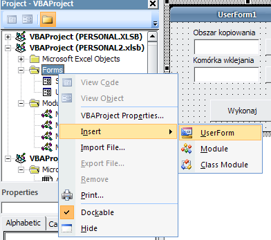 excel VBA - Microsoft MonthView Control - wstawianie kalendarza jak to zrobić??